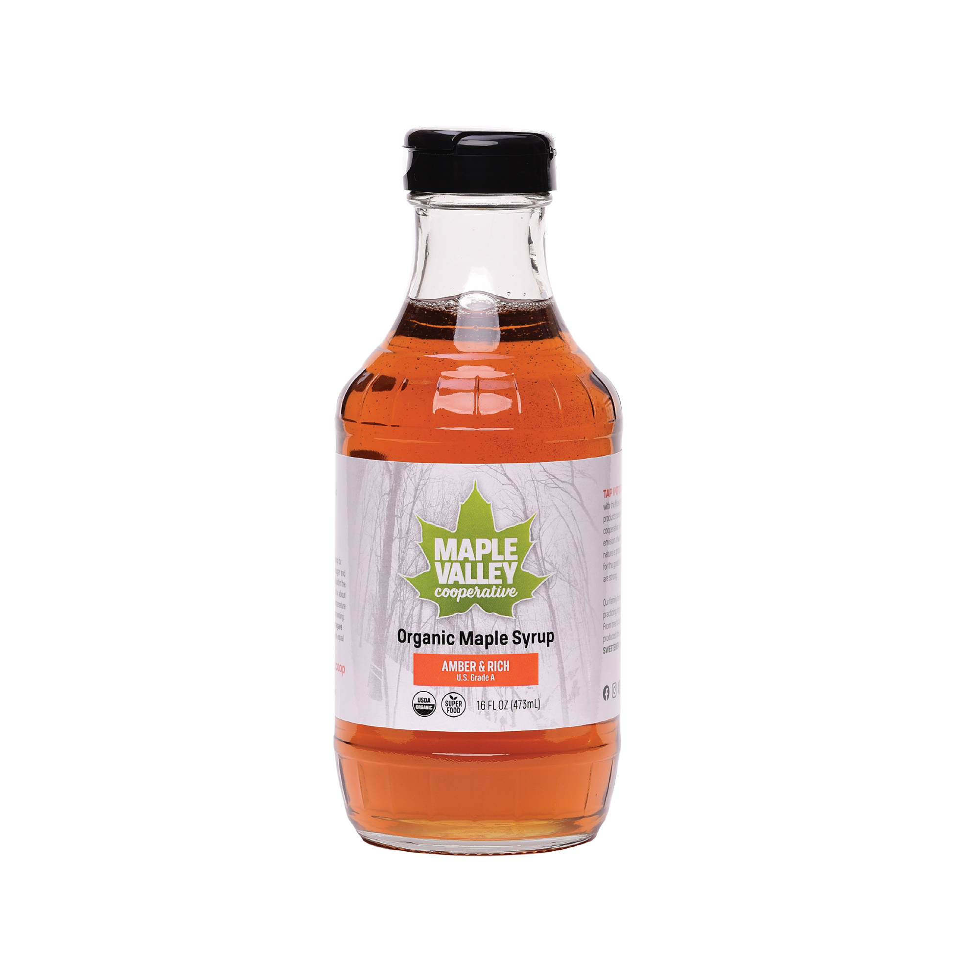 Maple Valley Coop Maple Syrup, Grade A, Amber & Rich, Organic – Manna ...