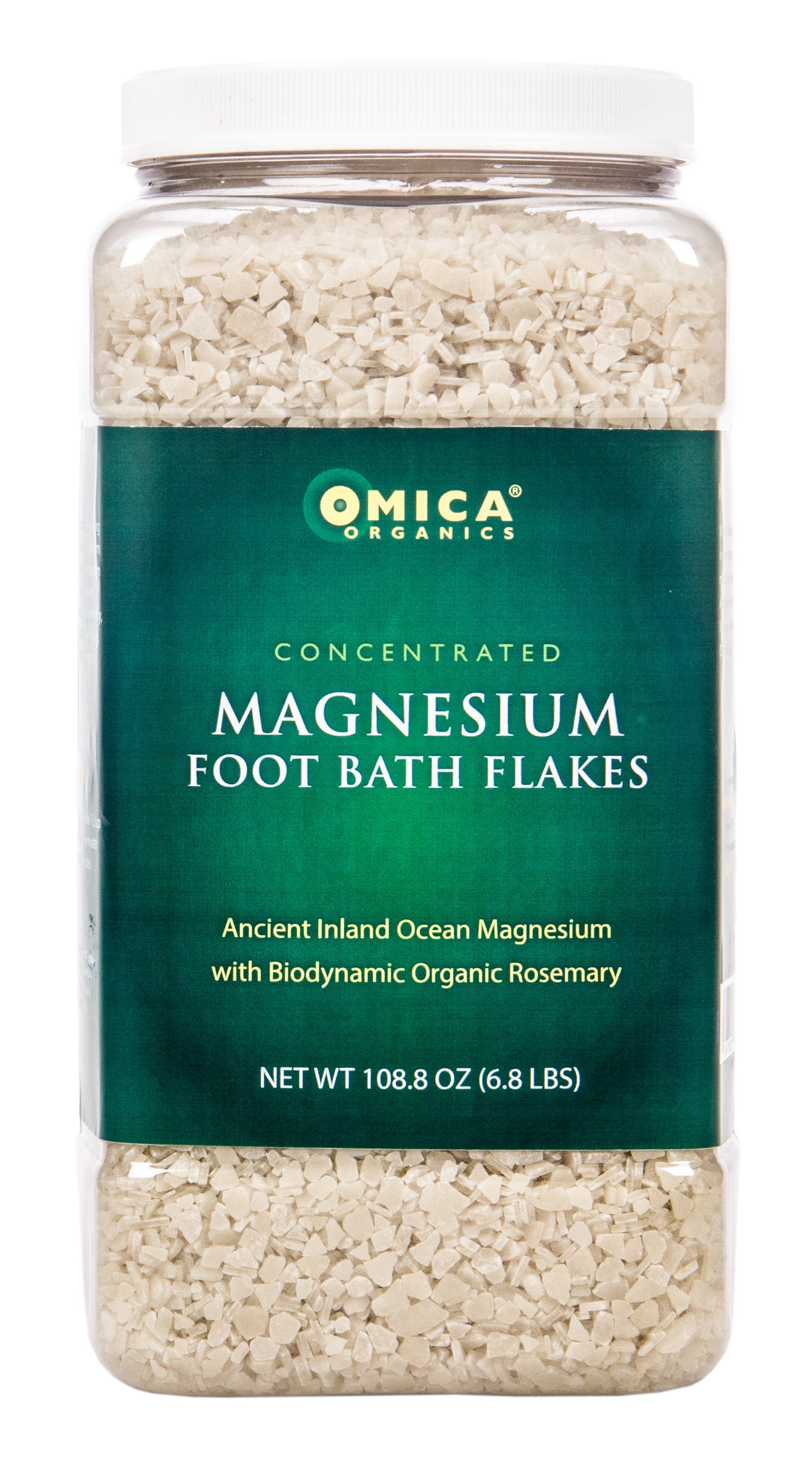 Omica Organics Magnesium Foot Bath Flakes w Biodynamic Organic Rosemar ...