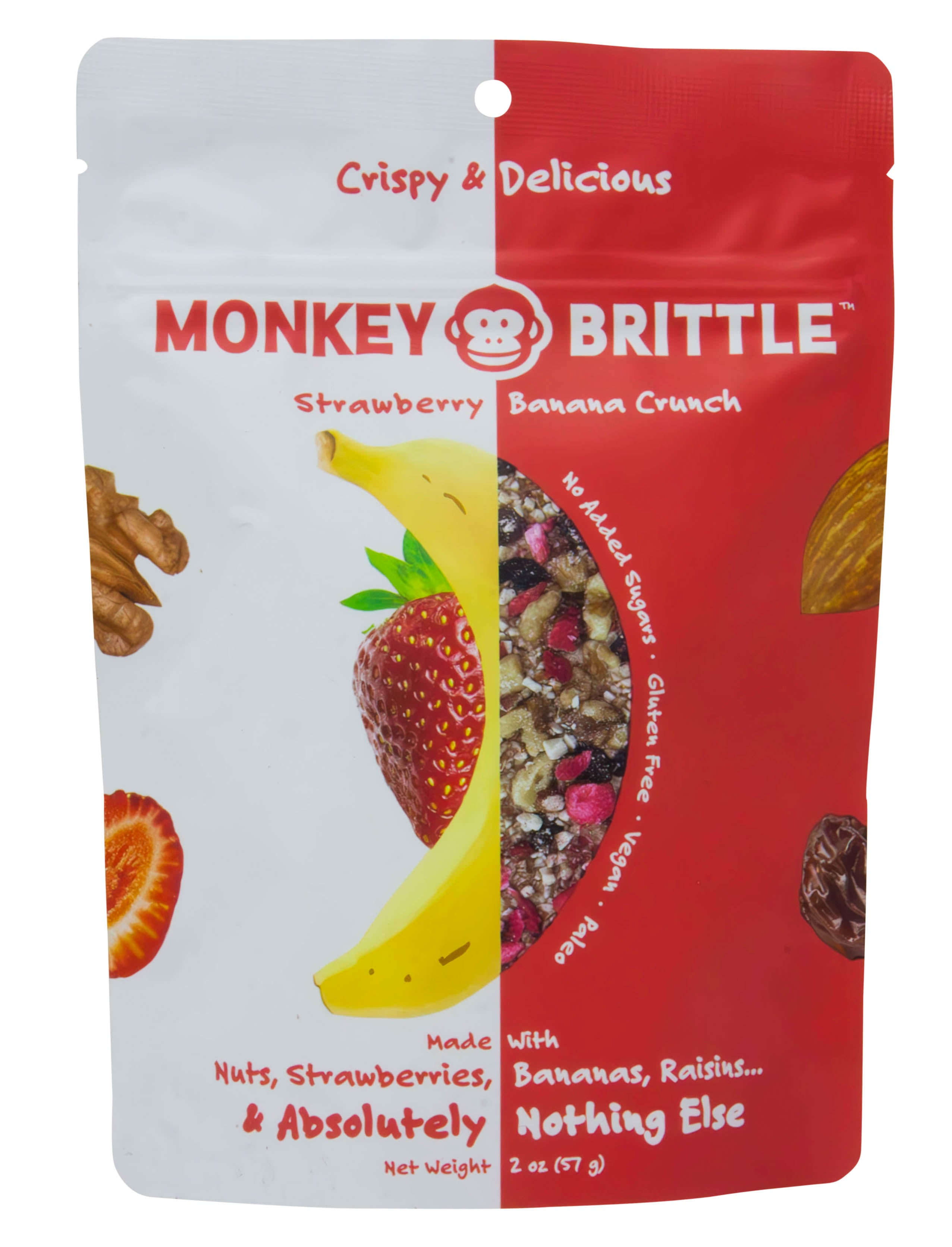Monkey Brittle Monkey Brittle, Strawberry Banana Crunch – Manna Harvest