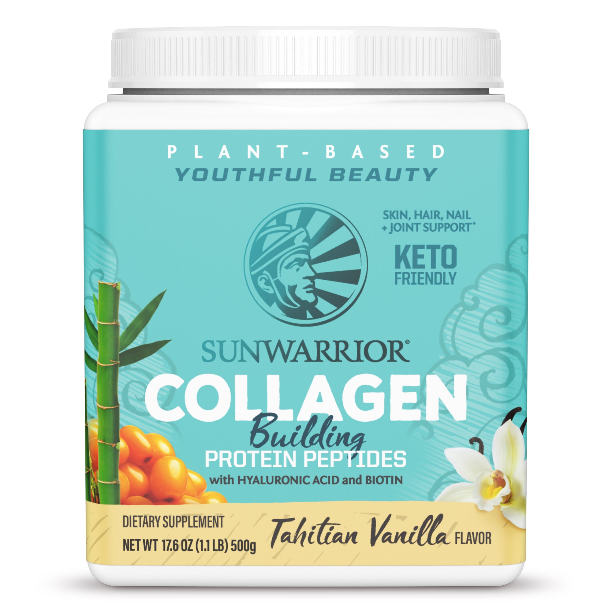 Sunwarrior Collagen Building Protein Peptides Powder, Tahitian Vanilla ...