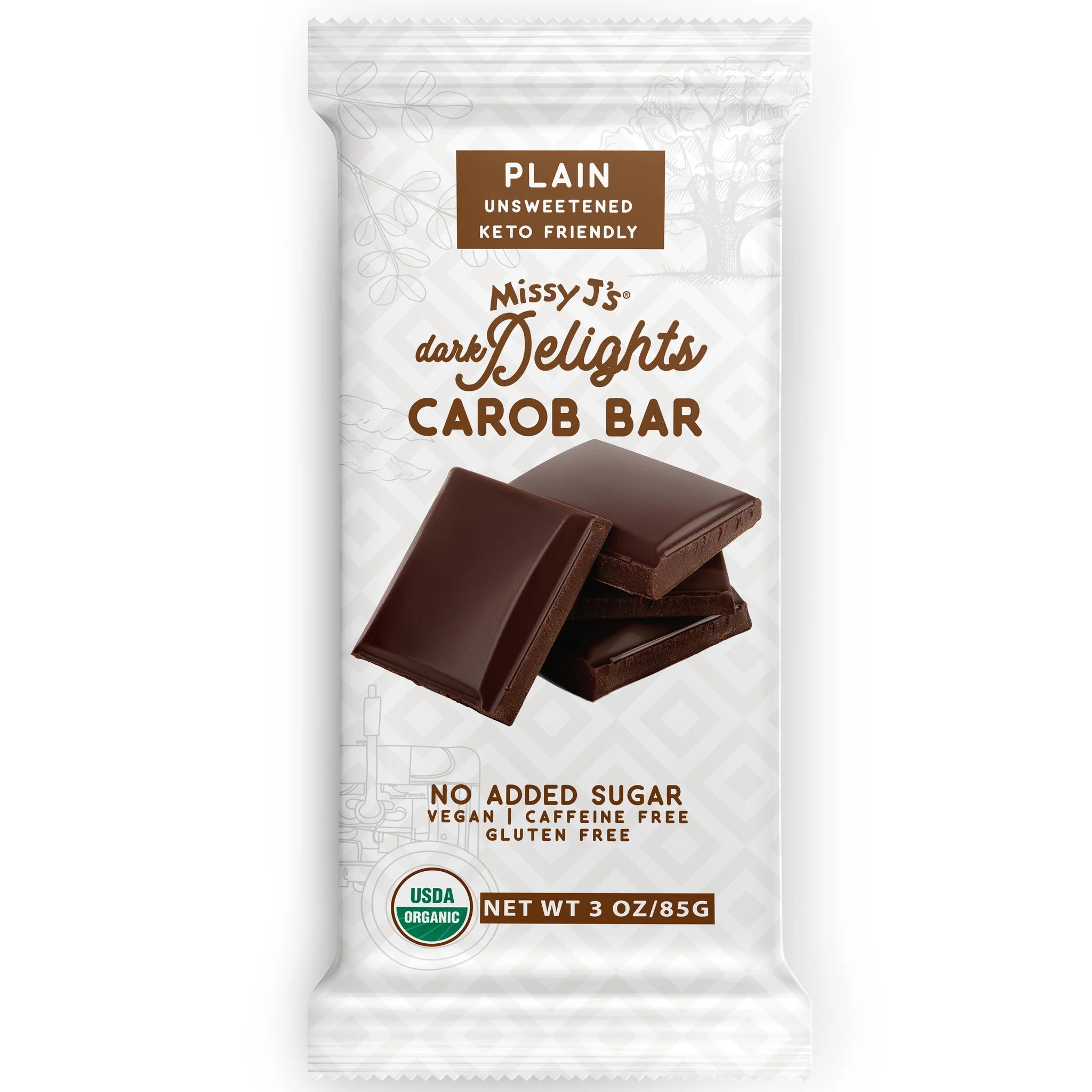 Missy J's Dark Delight Carob Candy Bar, Unsweetened, Organic – Manna ...