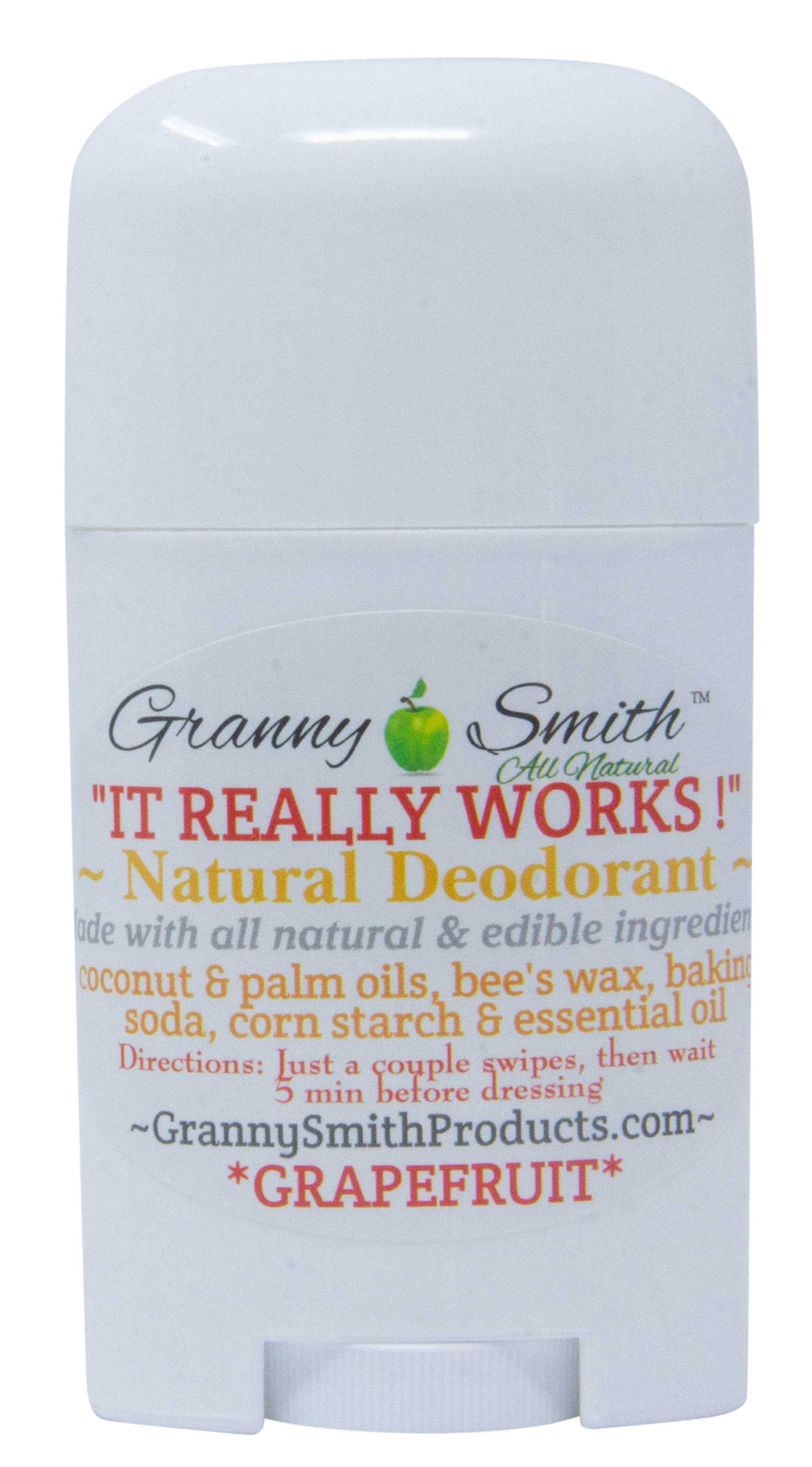 Granny Smith Deodorant Stick, Grapefruit, All Natural – Manna Harvest